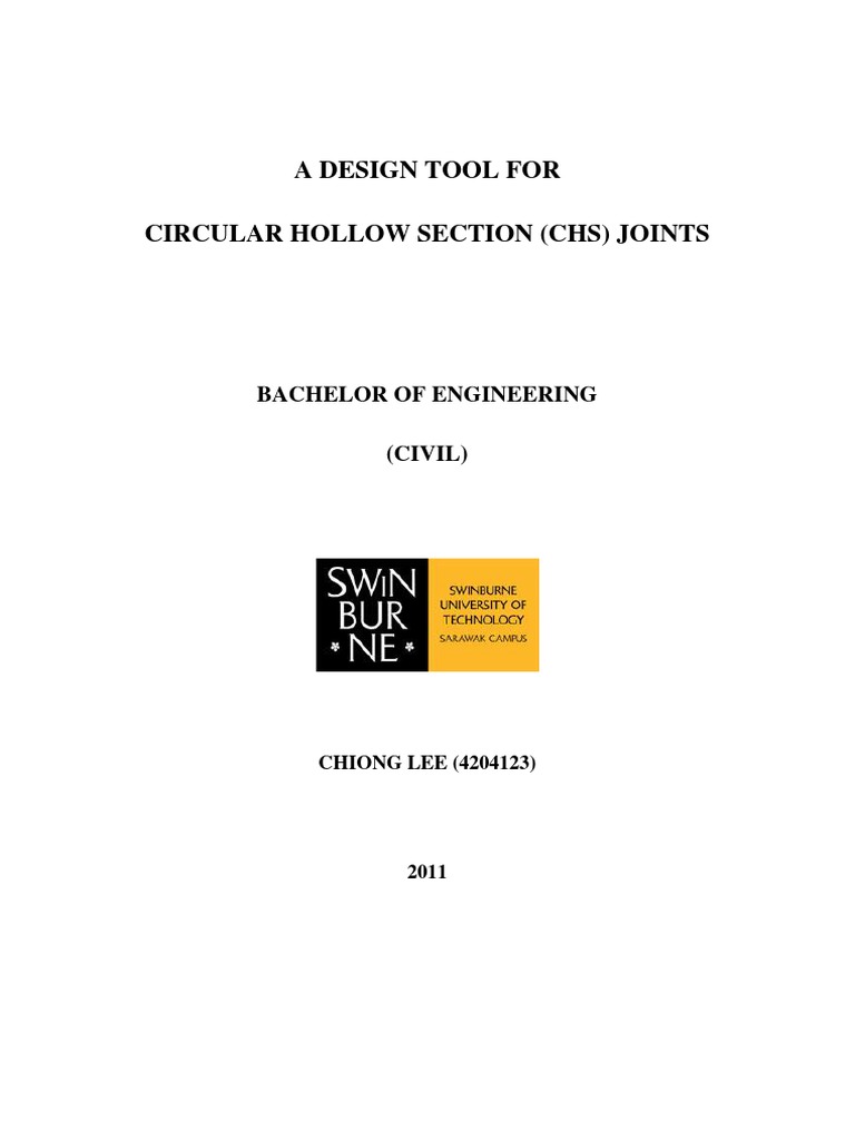 A Design Tool For Circular Hollow Section (CHS) Joints | PDF | Truss ...