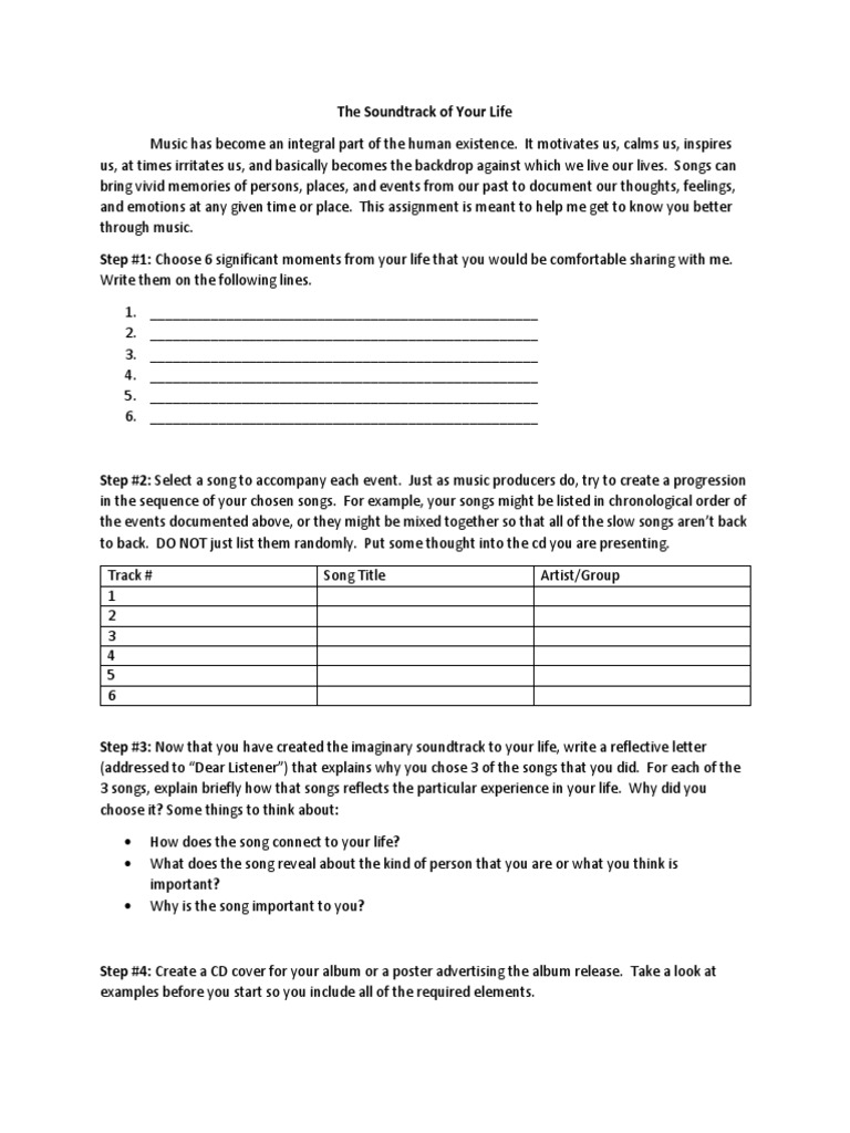 The Soundtrack of Your Life | PDF