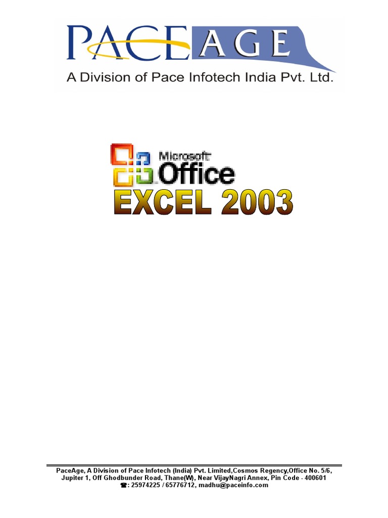 Excel 2003 | PDF | Microsoft Excel | Spreadsheet