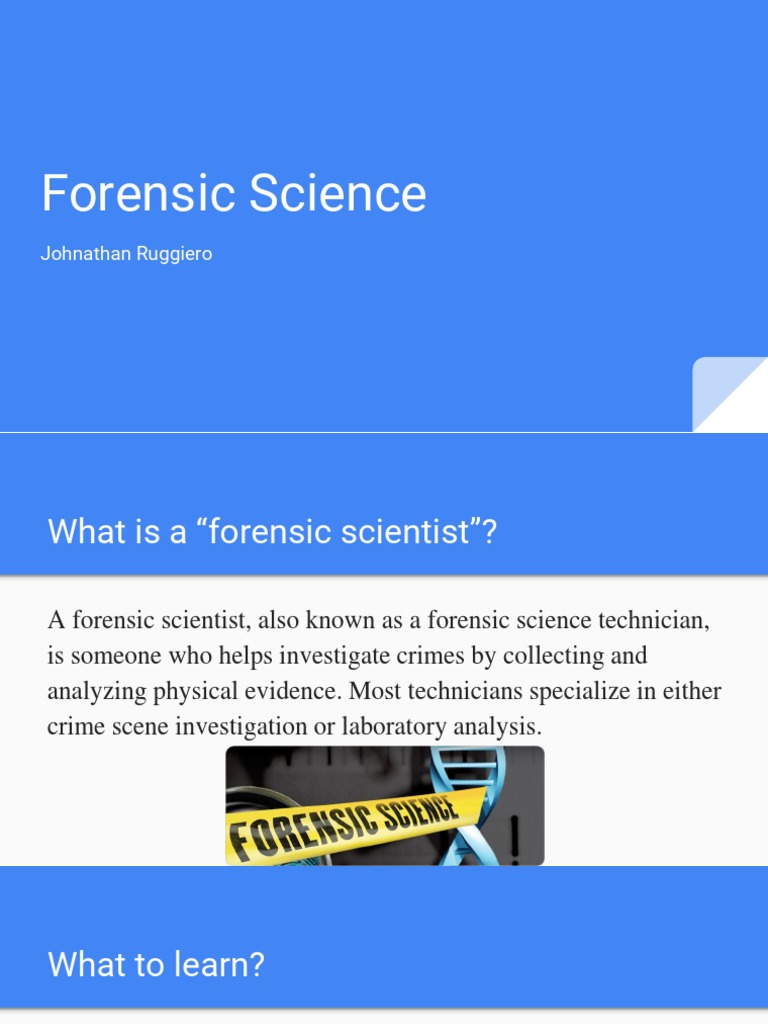 Capstone Presentation | PDF | Forensic Science | Crime Scene