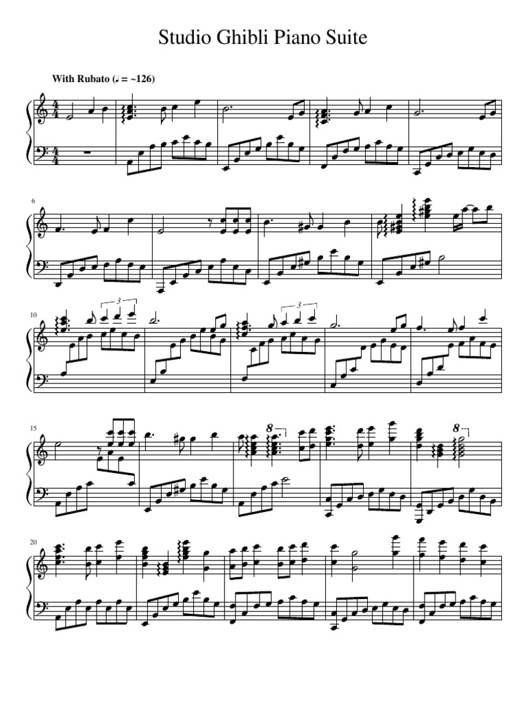 Studio Ghibli Piano Suite | PDF | Leisure