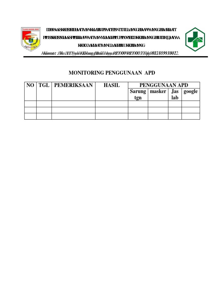 Monitoring Penggunaan Apd | PDF