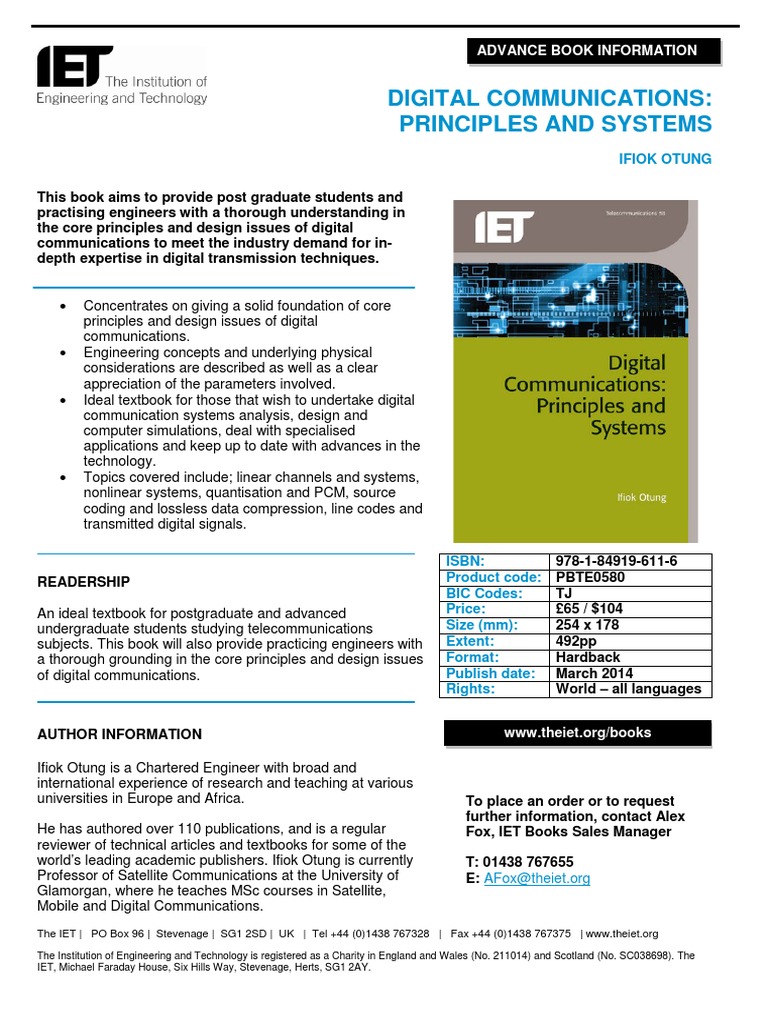 ABI Digital Communications Principles and Systems | PDF | Data ...