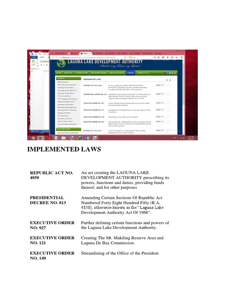 Implemented Laws of Llda | PDF