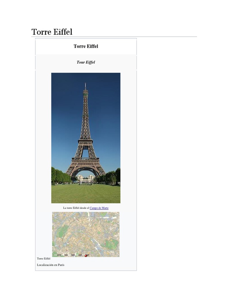 Torre Eiffel | PDF | Ascensor | Torre
