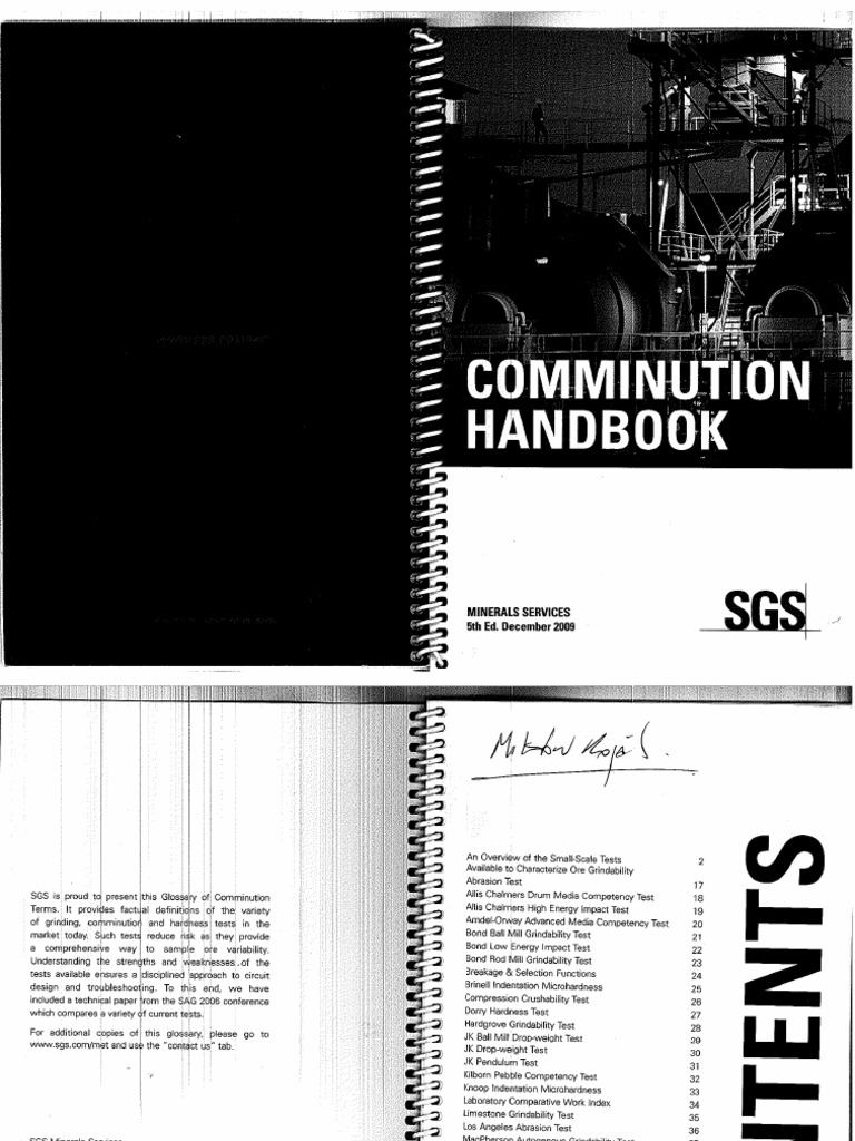 Comminution Handbook | PDF