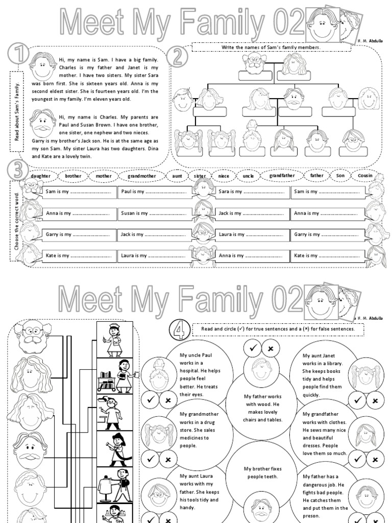 Meet My Family 02 Fun Activities Games 667 | PDF