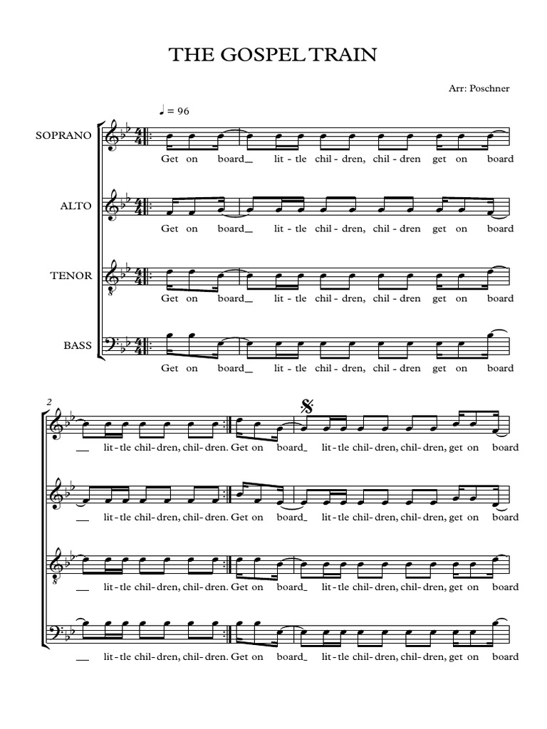 The Gospel Train Pdf Singing Music Performance