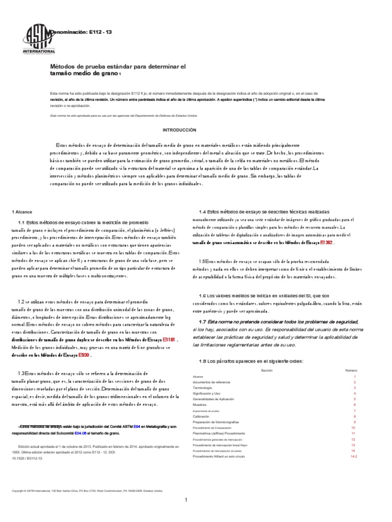 ASTM ASTM E112-13 Standard Test Methods for Determining Average Grain ...