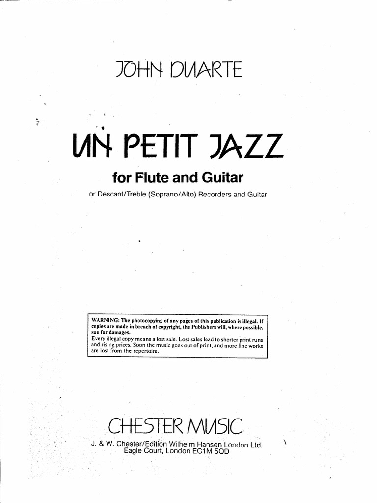 Op 92 Un Petit Jazz PDF | PDF