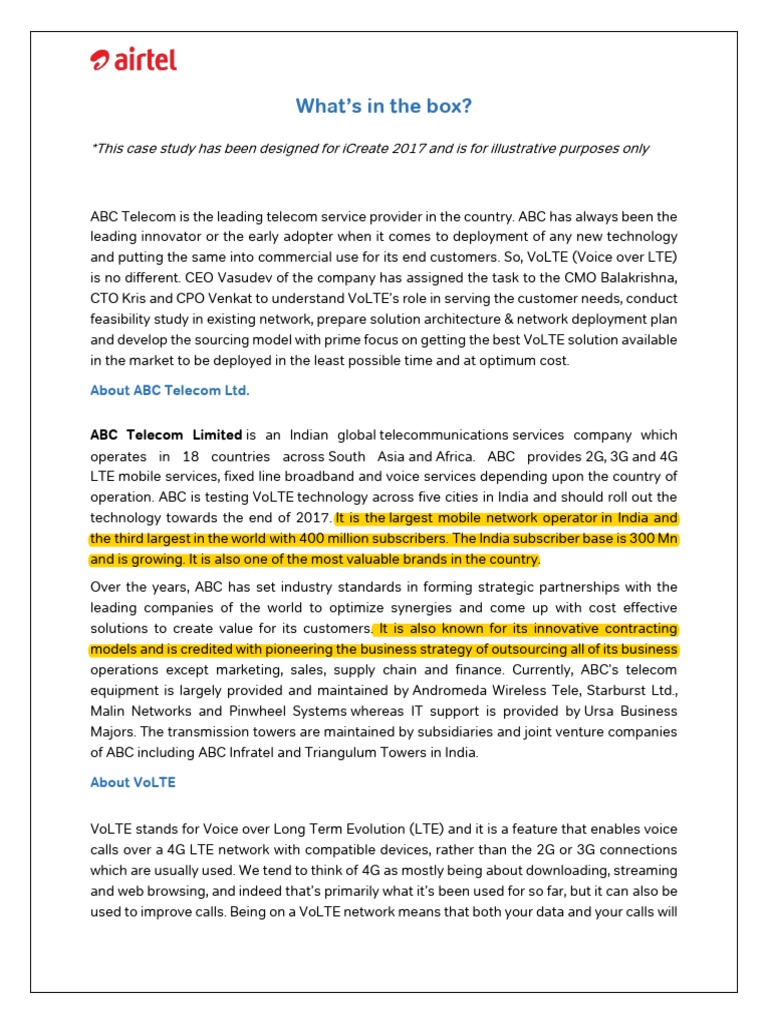 Case Study SCM | PDF | Lte (Telecommunication) | Procurement