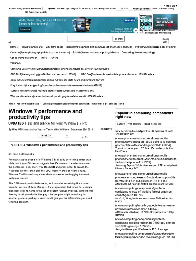 85 Windows 7 Tips, Tricks and Secrets - Windows 7 Performance and ...