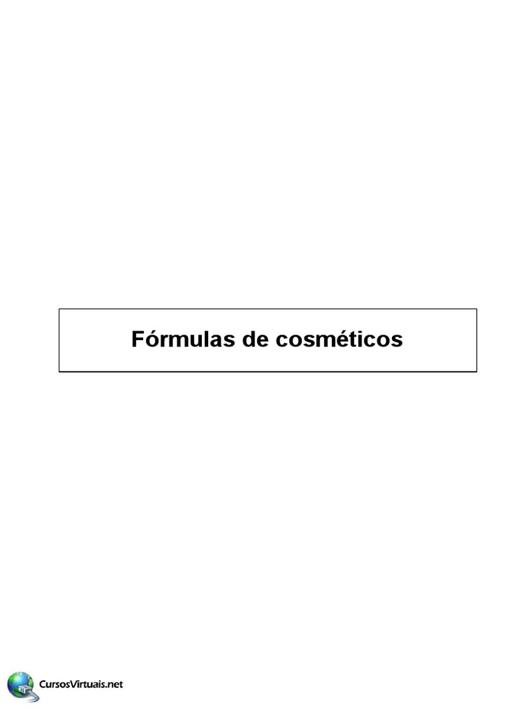 03 Formulas Cosmeticos | PDF | Perfume | Substancias químicas