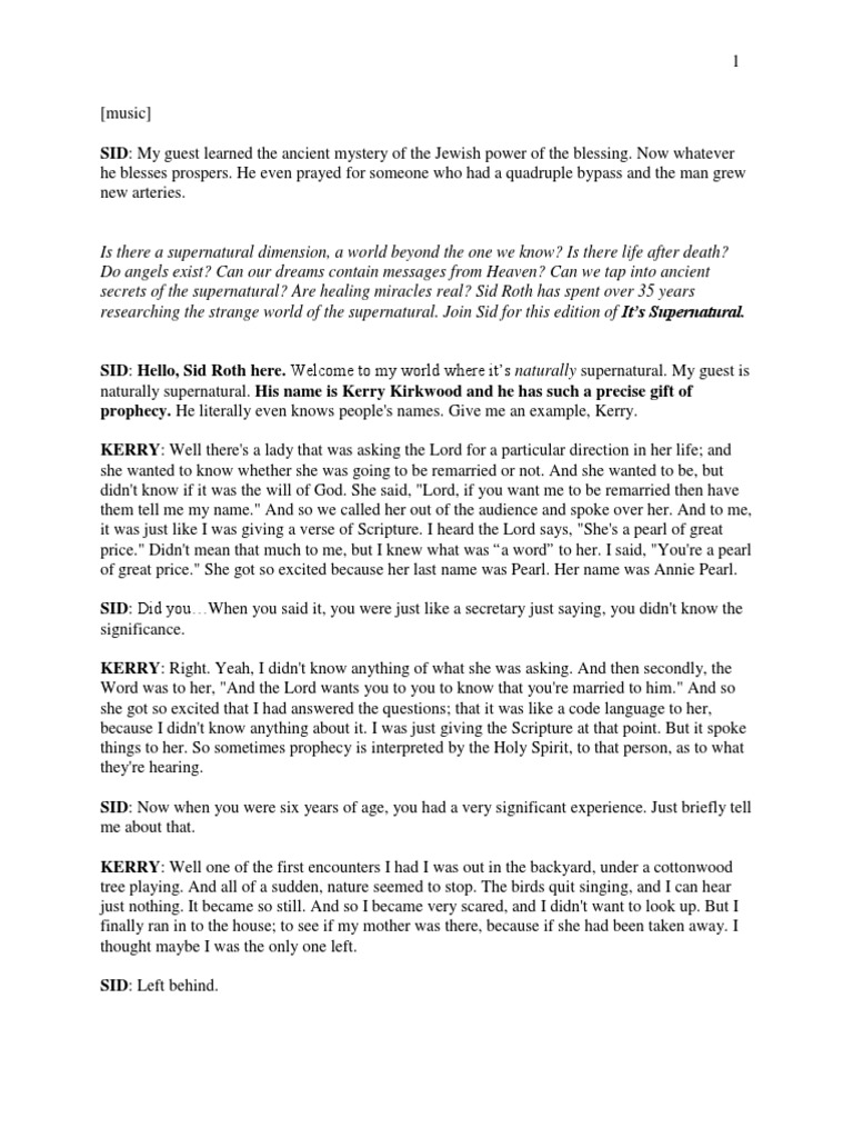 IS617Transcript Kirkwood | PDF | Revelation | Supernatural