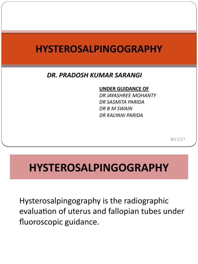 Hysterosalpingography Overview and Findings | PDF | Uterus | Gynaecology