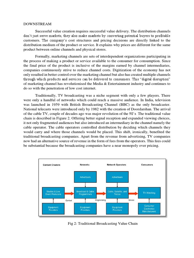 Broadcasting Value Chain | PDF | Video On Demand | Internet