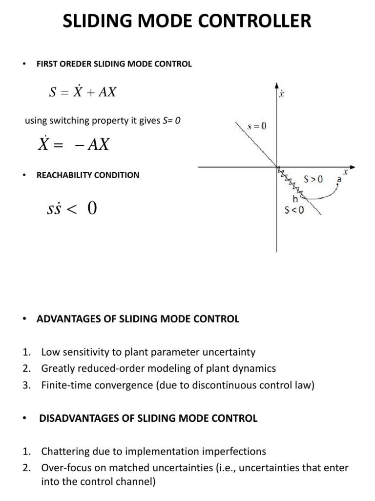 First Order Sliding Mode Control Analysis | PDF | Servomechanism ...