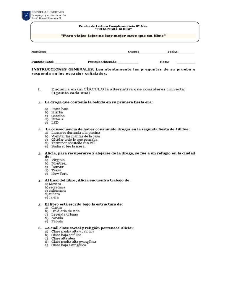 Preguntale Alicia | PDF