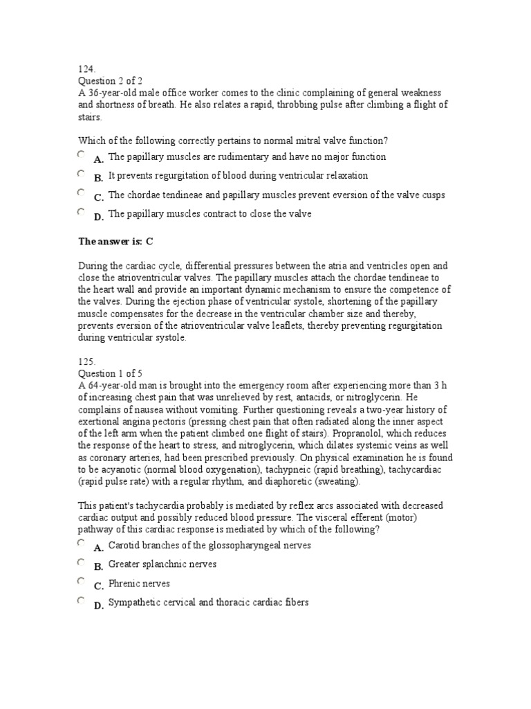 USMLE Step 1 Anatomy Questions PDF | PDF | Coronary Circulation | Heart ...