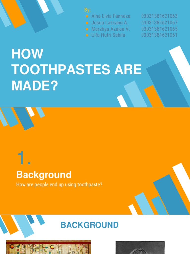 Colgate Toothpaste Manufacturing Process | PDF | Chemical Substances ...