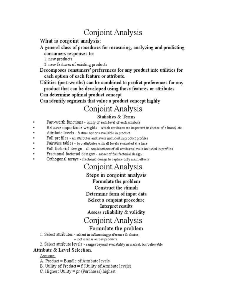 What Is Conjoint Analysis | PDF | Utility | Regression Analysis