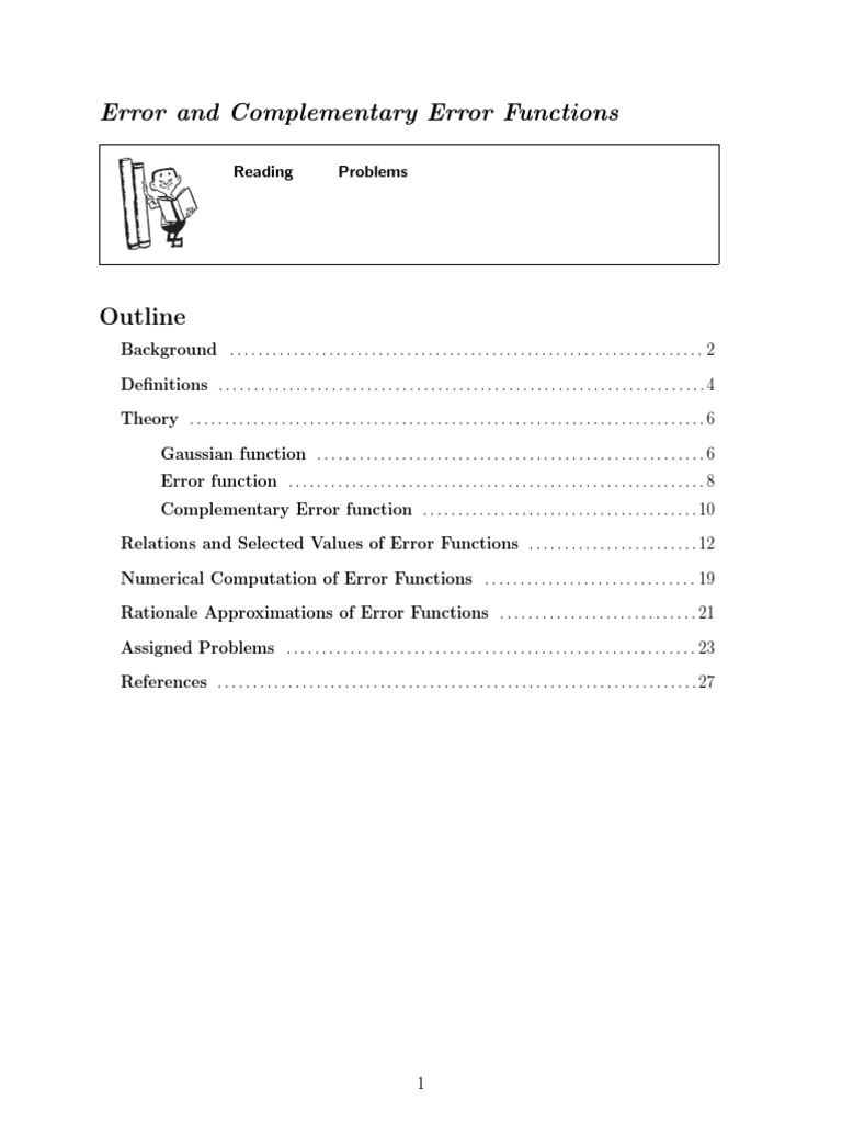 Understanding Error Functions and Applications | PDF | Normal ...