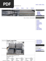 Angle Bar Steel Weight Table | Area | Metre