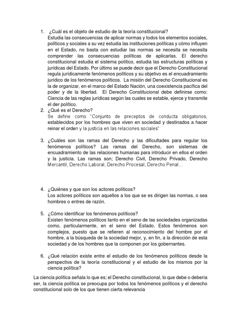 Derecho Consti | PDF | Estado (política) | Constitución