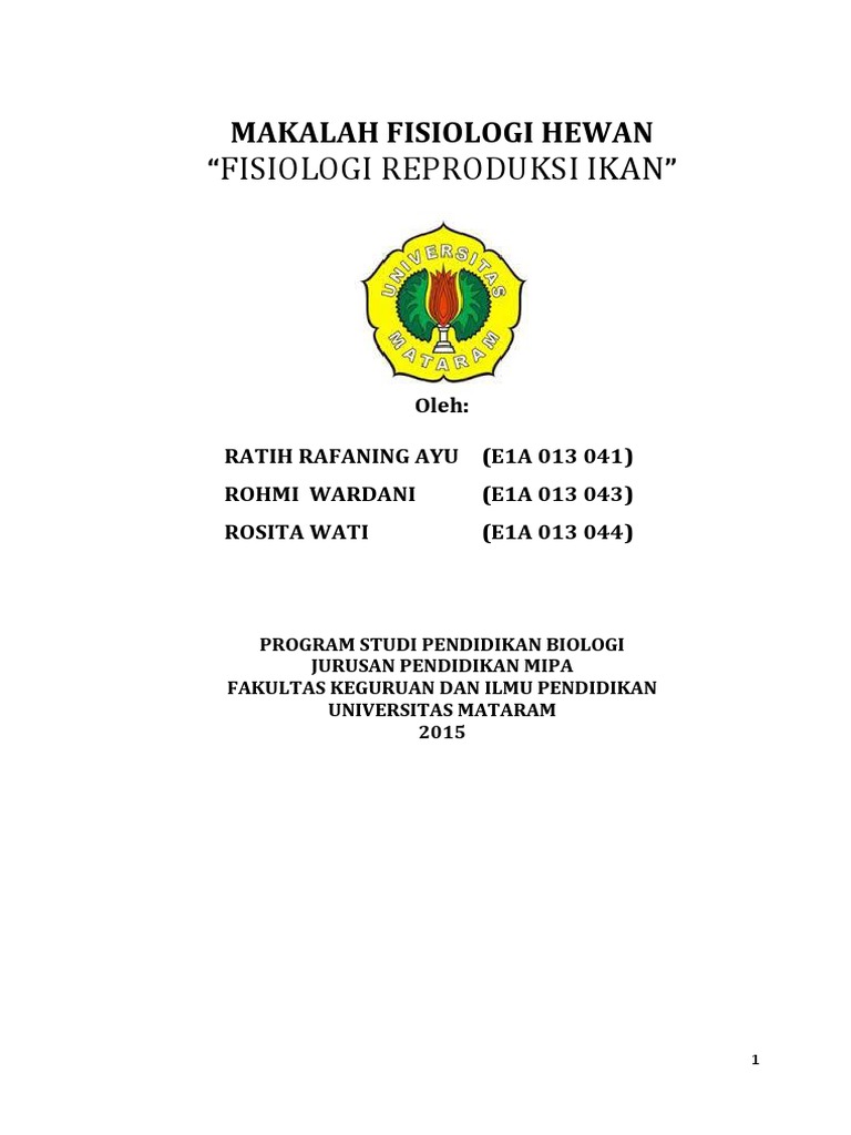 Fisiologi Reproduksi Ikan: Morfologi & Proses | PDF