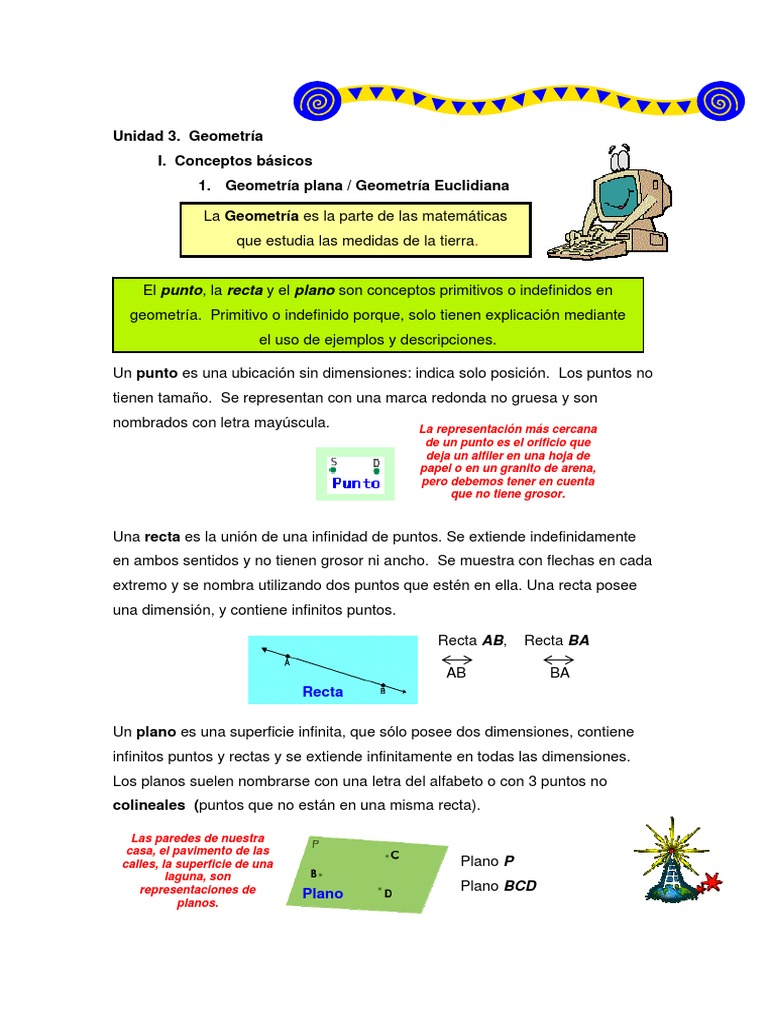 Conceptos Basicos de Geometria | Descargar gratis PDF | Geometria plana) | Línea (geometría)