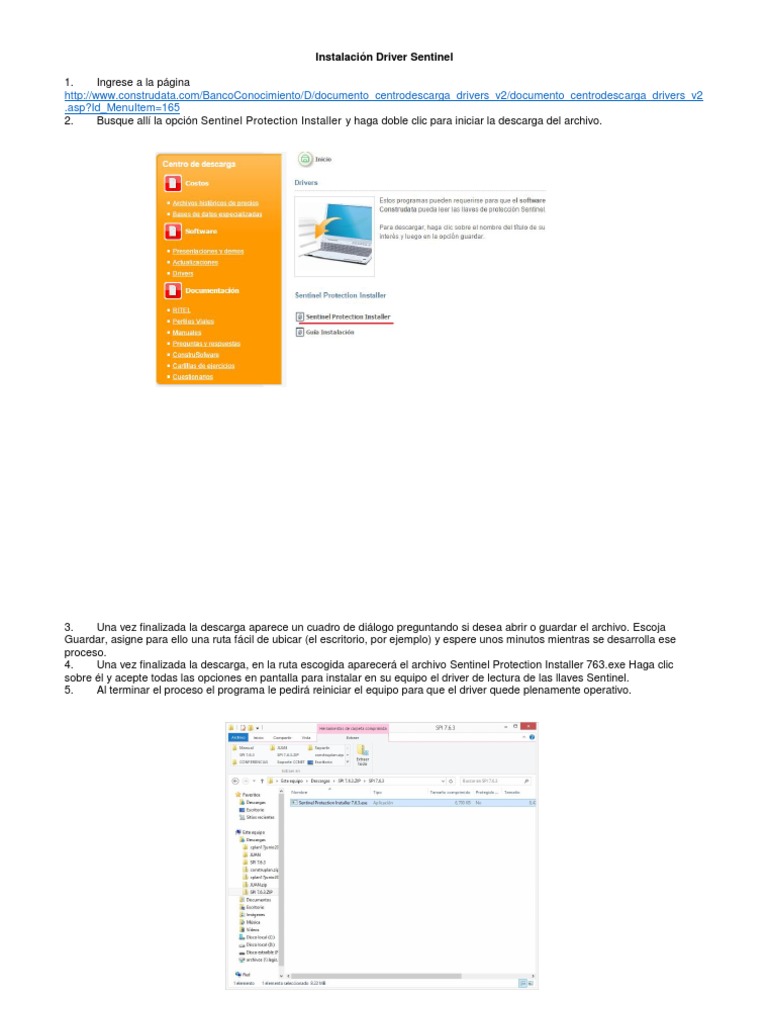 Guía Instalación Sentinel | PDF