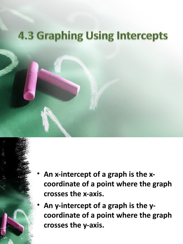 Graphing Using Intercepts | PDF