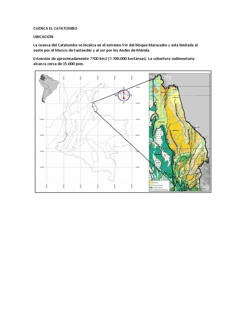 Cuenca El Catatumbo | Geología | Ciencias de la tierra y de la vida