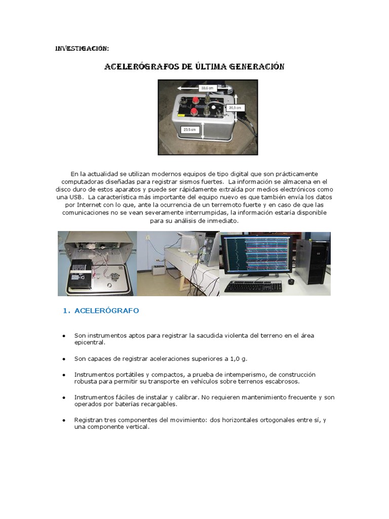 Acelerógrafos Digitales para Sismos | PDF | Red de computadoras | Perú