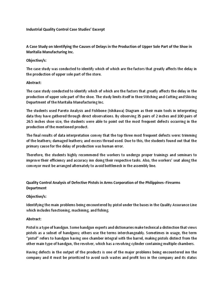 Case Study Excerpt | PDF | Handgun | Causality