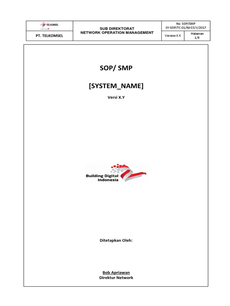 Template SOP | PDF | Radio Resource Management | Electronics