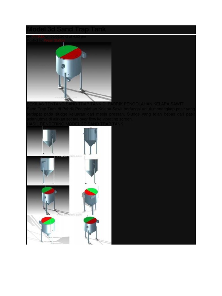 Model 3d Sand Trap Tank | PDF
