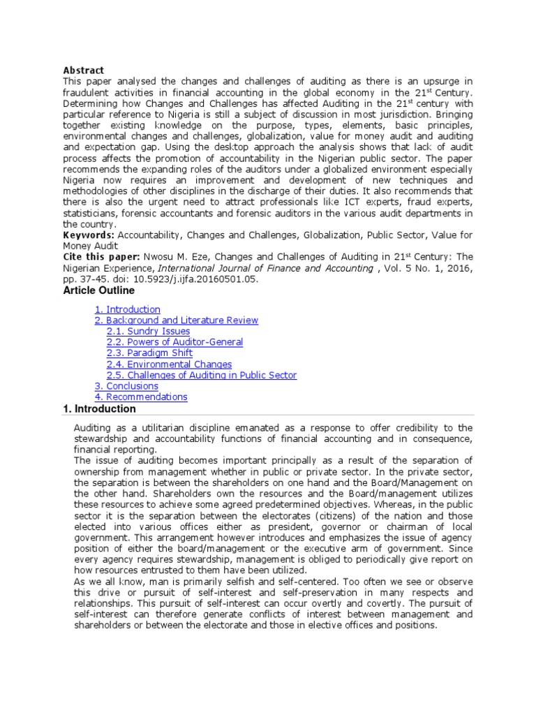 Abstract | PDF | Audit | Financial Audit