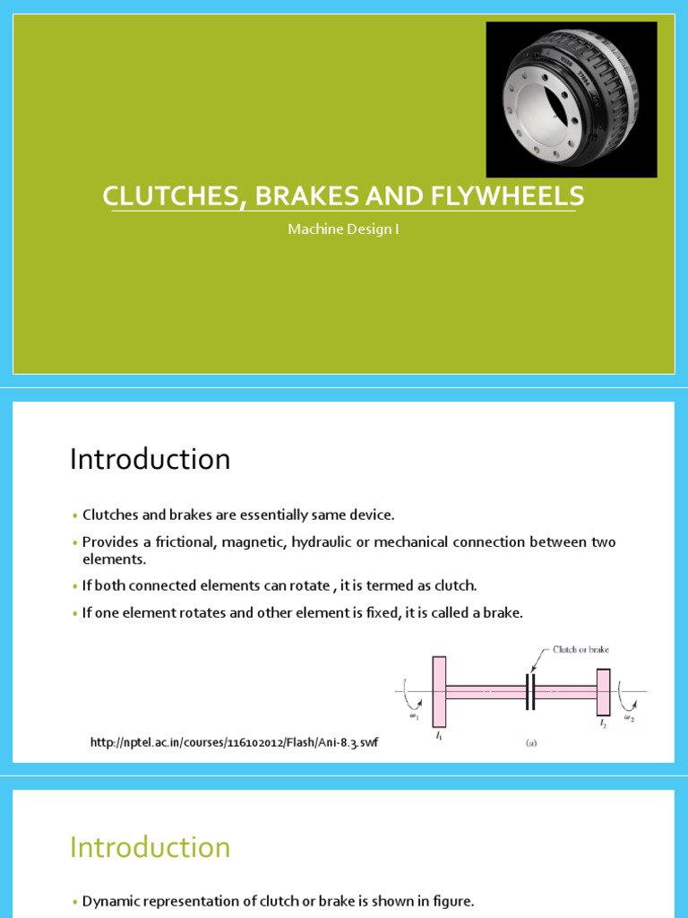 Clutches, Brakes and Flywheels | PDF | Clutch | Brake