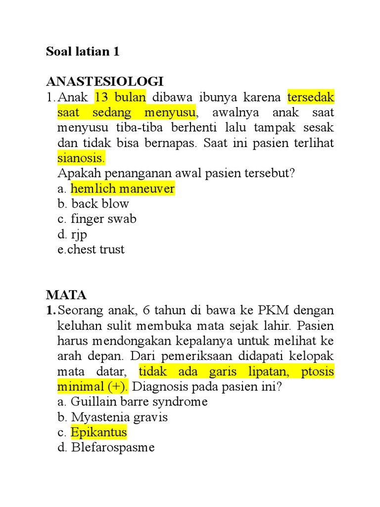 Soal Latian 1 | PDF