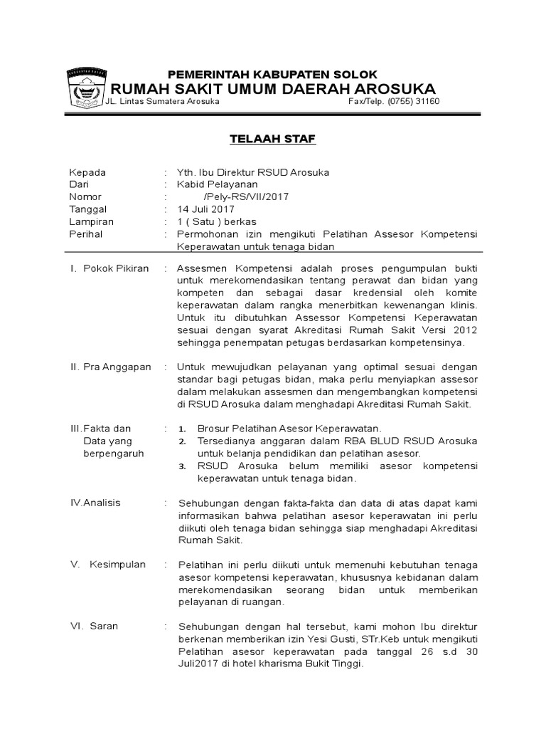 Telaah Staf | PDF