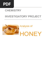 Class XII Chemistry Investigatory Project Analysis of Honey | PDF ...