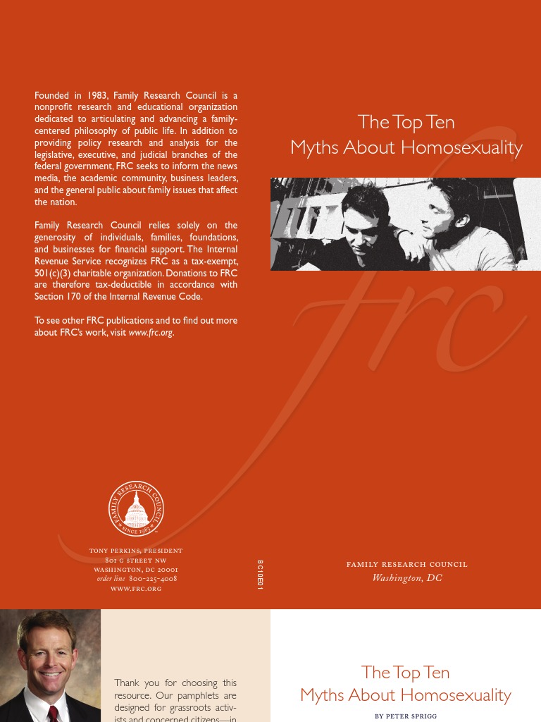 Top Ten Myths About Homosexuality | PDF