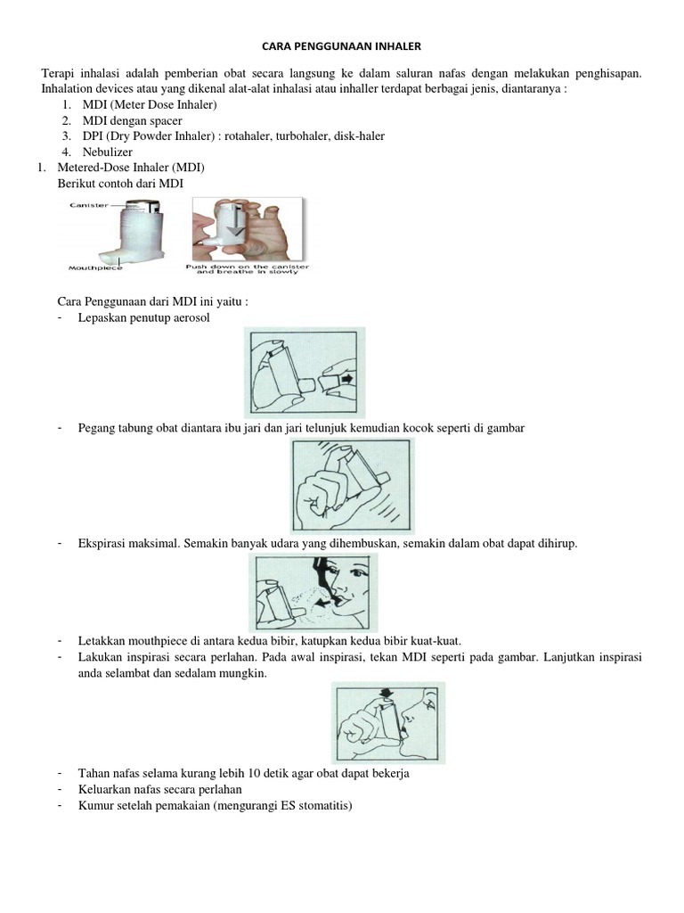 Panduan Penggunaan Inhaler dan Nebulizer | PDF