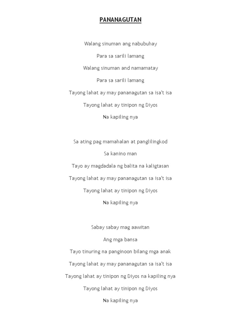 Pananagutan CH | PDF
