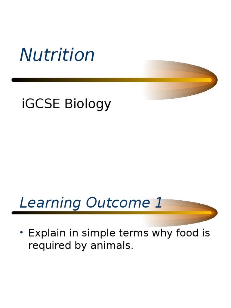 Igcse Nutrition | PDF | Digestion | Human Tooth