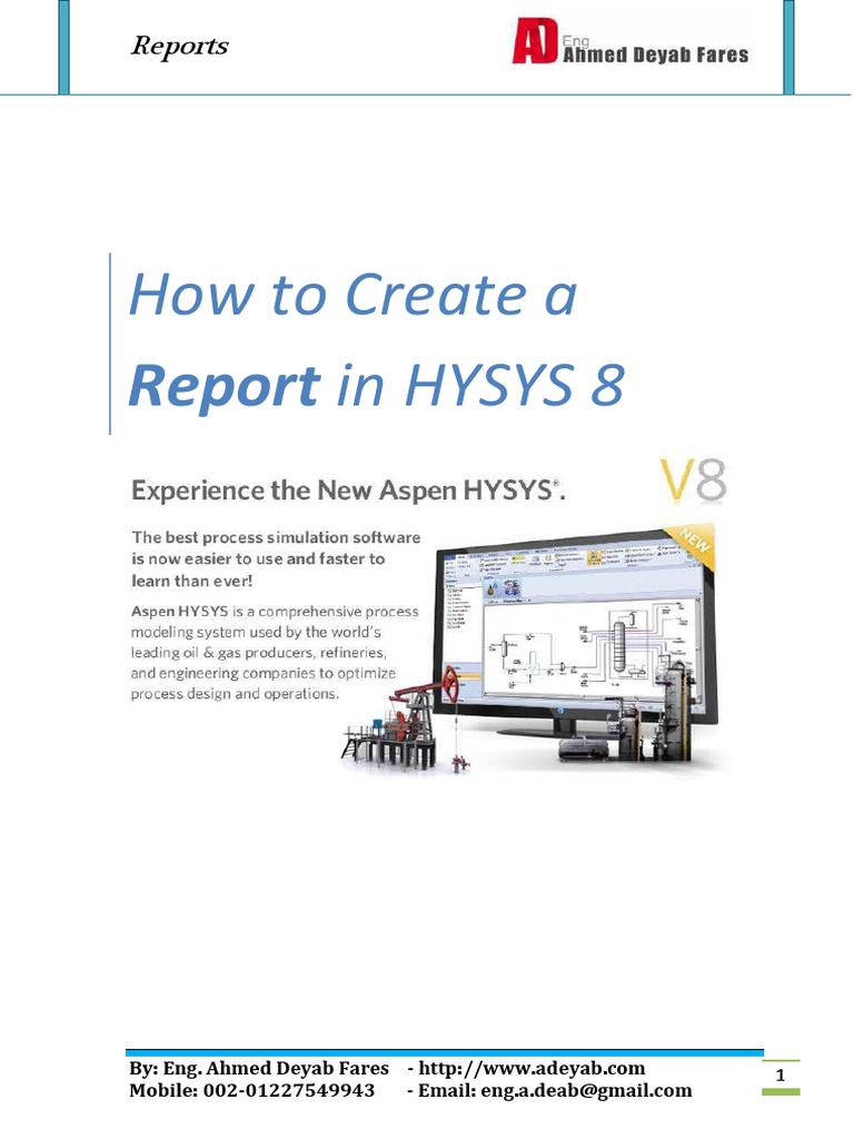 Creating Reports in HYSYS 8 | PDF