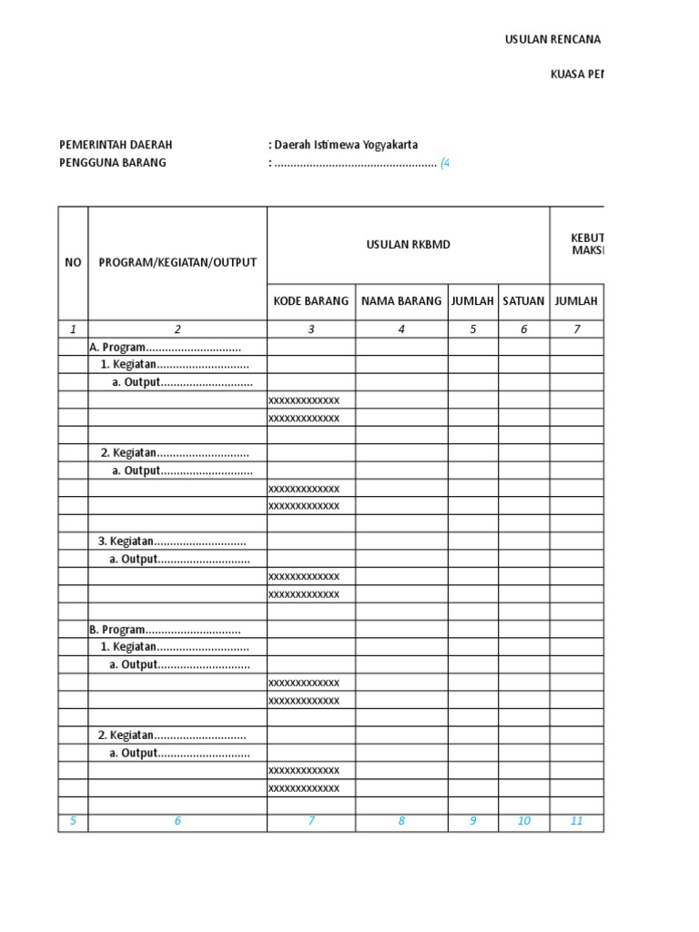 1 Format RKBMD Dan RKPBMD 2017 | PDF