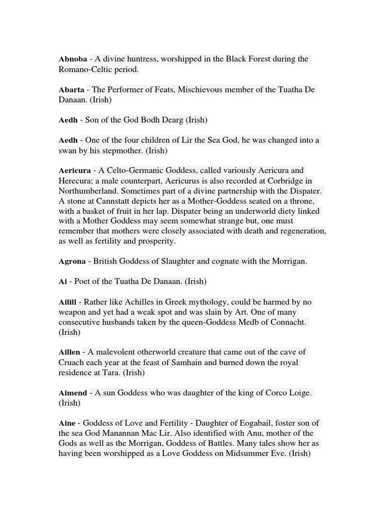 Abnoba | PDF | Celts | Celtic Mythology