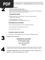 Rule 1020 Form (DOLE Registry of Establishment) | PDF